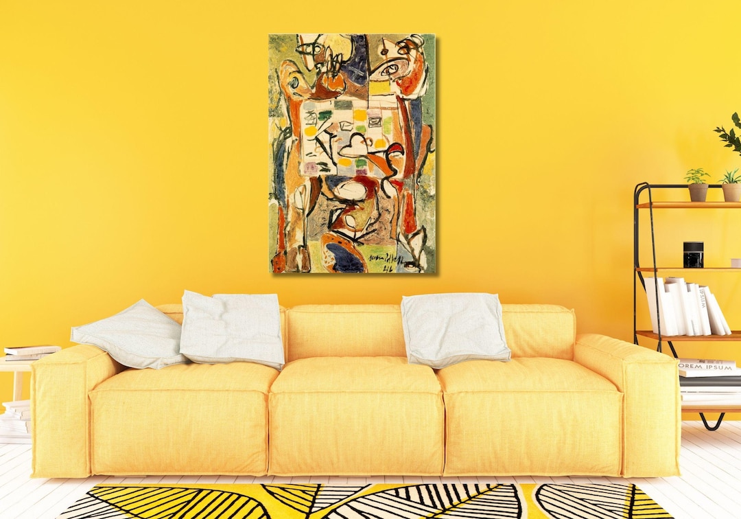 The Tea Cup by Jackson Pollock Canvas, Pollock Canvas Print, Abstract ...