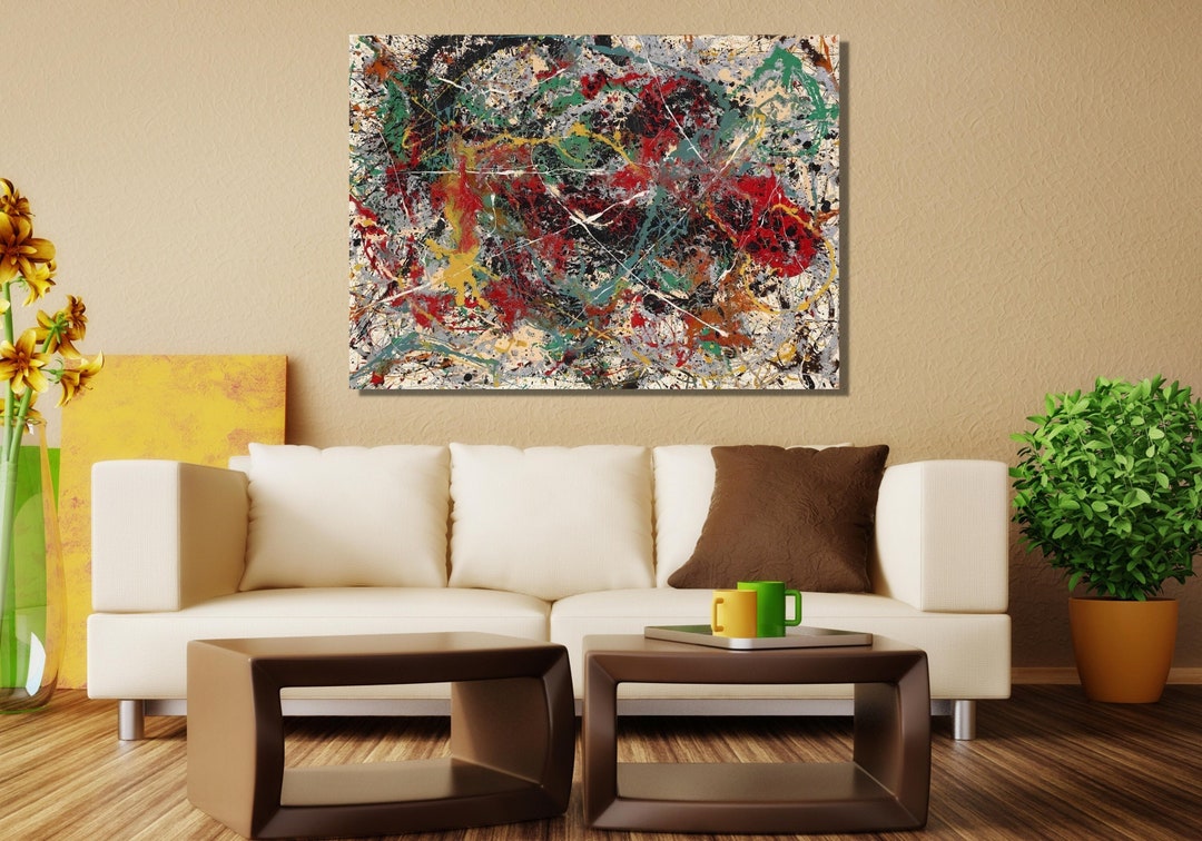 Jackson Pollock Art, Extra Large Wall Art , Jackson Pollock Wall Art ...