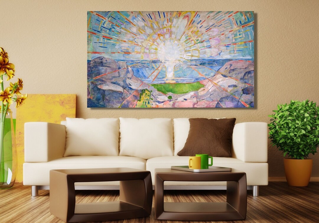 Edward Munch the Sun Print,edward Munch Wall Art,solenintro Canvas ...