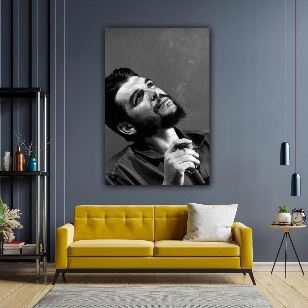 Che Guevara in Black and White Canvas, Che Guevara Poster, Iconic Name ...