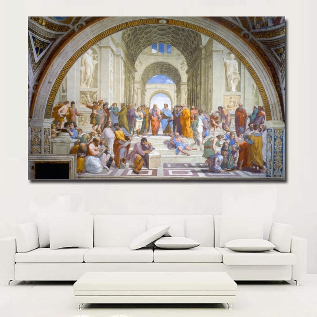 The School of Athens Canvas Print ,raphael Art,fresco Stanze Di ...