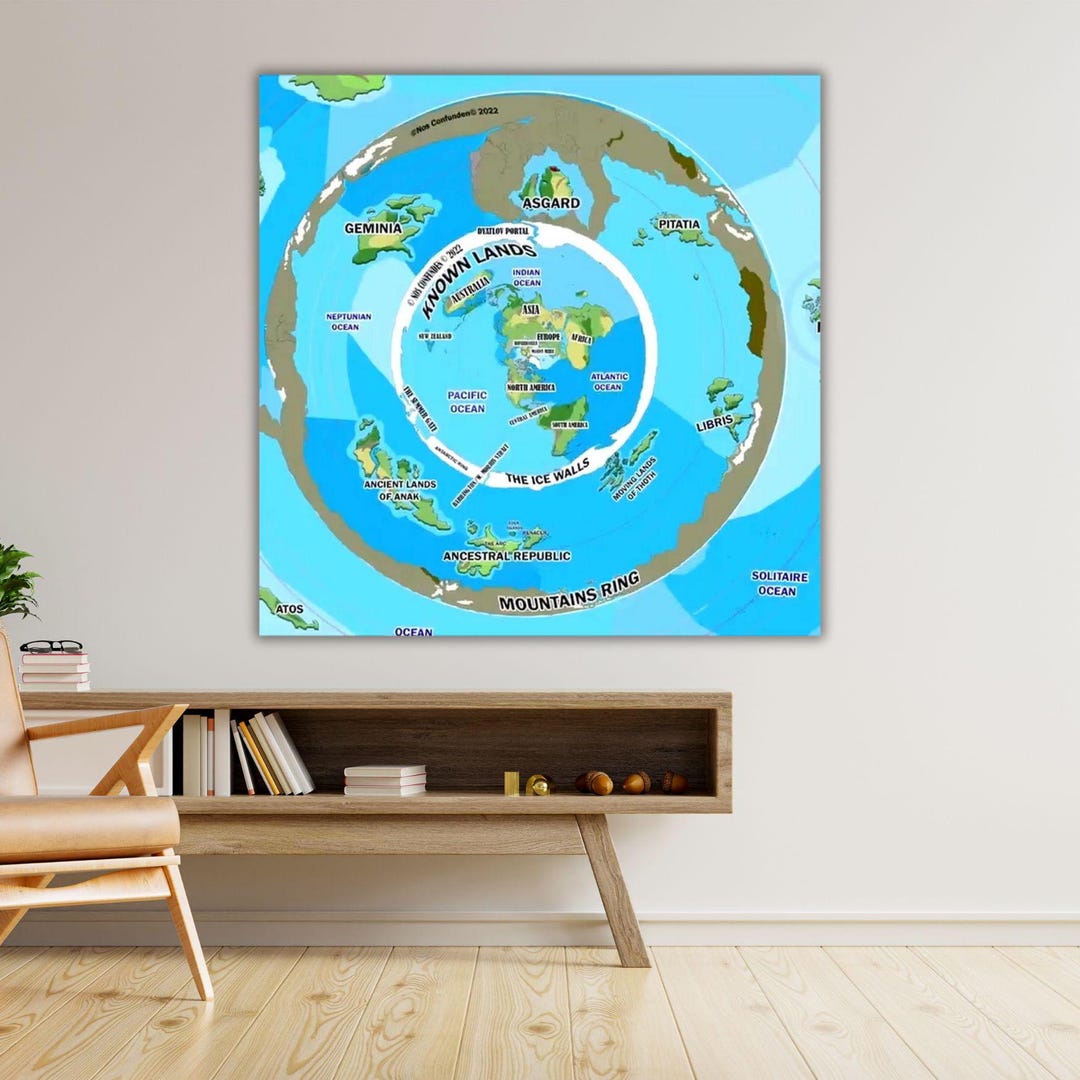 Mapa de Terra Infinita, lienzo listo para colgar, póster de Terra ...