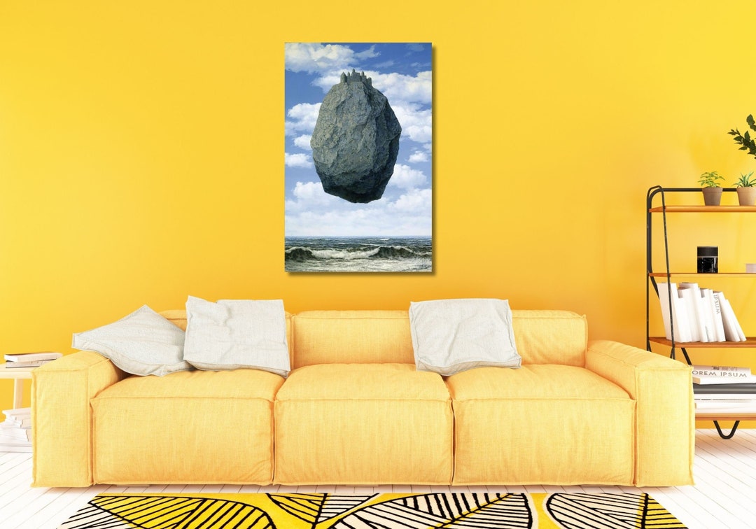 Rene Magritte Castle in the Pyrenees Canvas, Rene Magritte, Rene ...