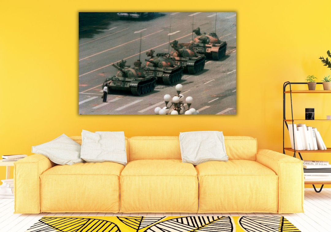 Tank Man Poster Tiananmen Square 1989 Print Canvas Wall Art, Tank Man ...
