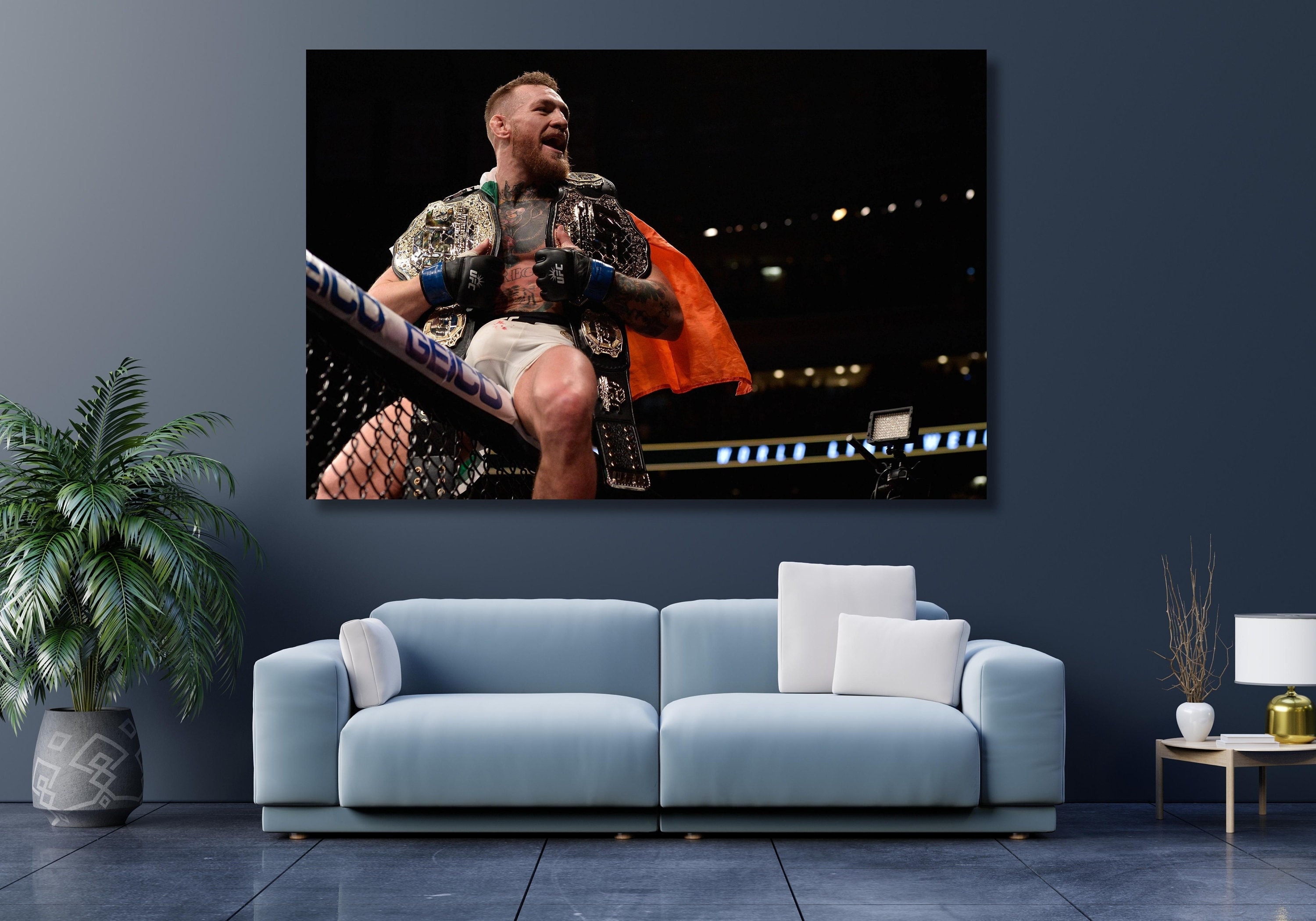 Conor Mcgregor POSTER,UFC MMA Wall Decor, Sports Art Canvas, Bedroom ...