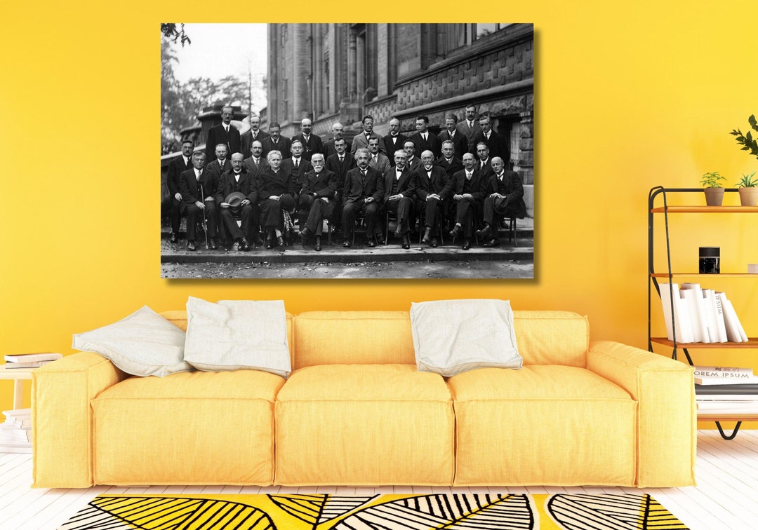 Solvay Conference 1927 Ready to Hang Canvas,vintage Physics Poster ...