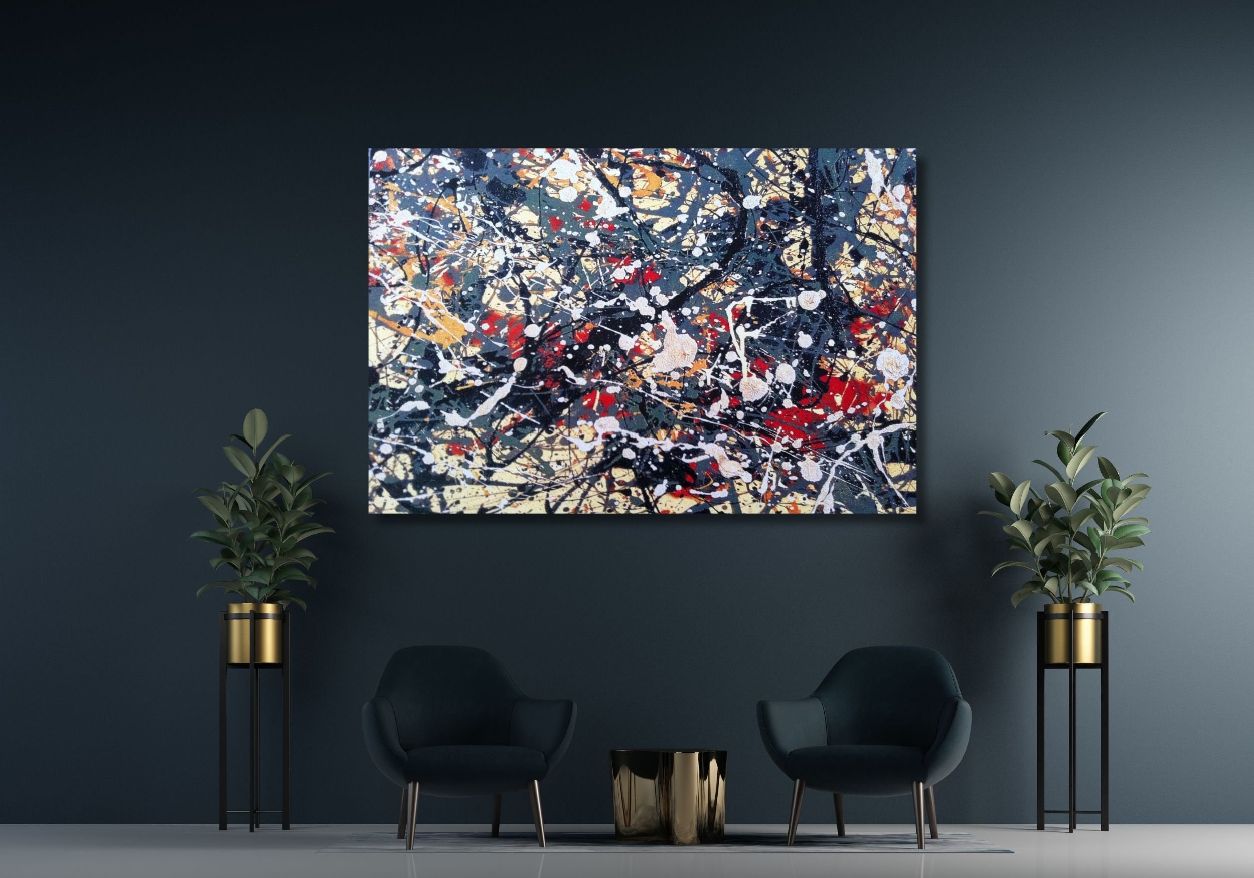 Jackson Pollock Arts, Extra Large Wall Art,jackson Pollock Wall Art ...