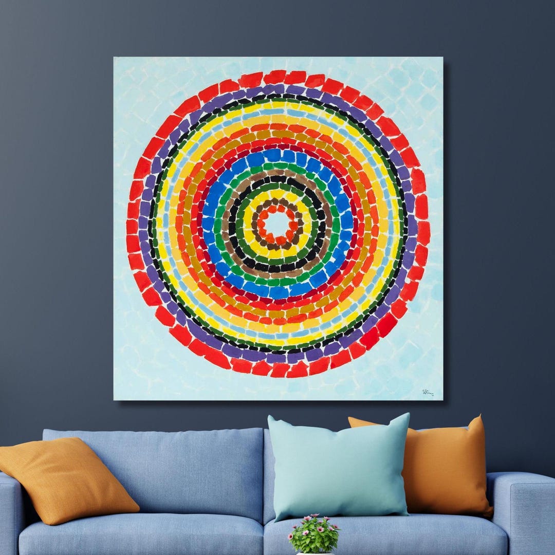 Alma Thomas Lunar Rendezvous Circle of Flowers Print, Alma Thomas ...