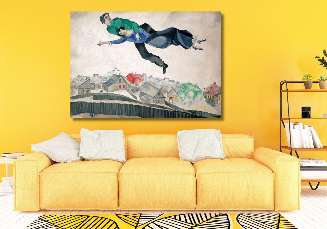 Marc Chagall Over the City Canvas Wall Art,marc Chagall Wall Art ...
