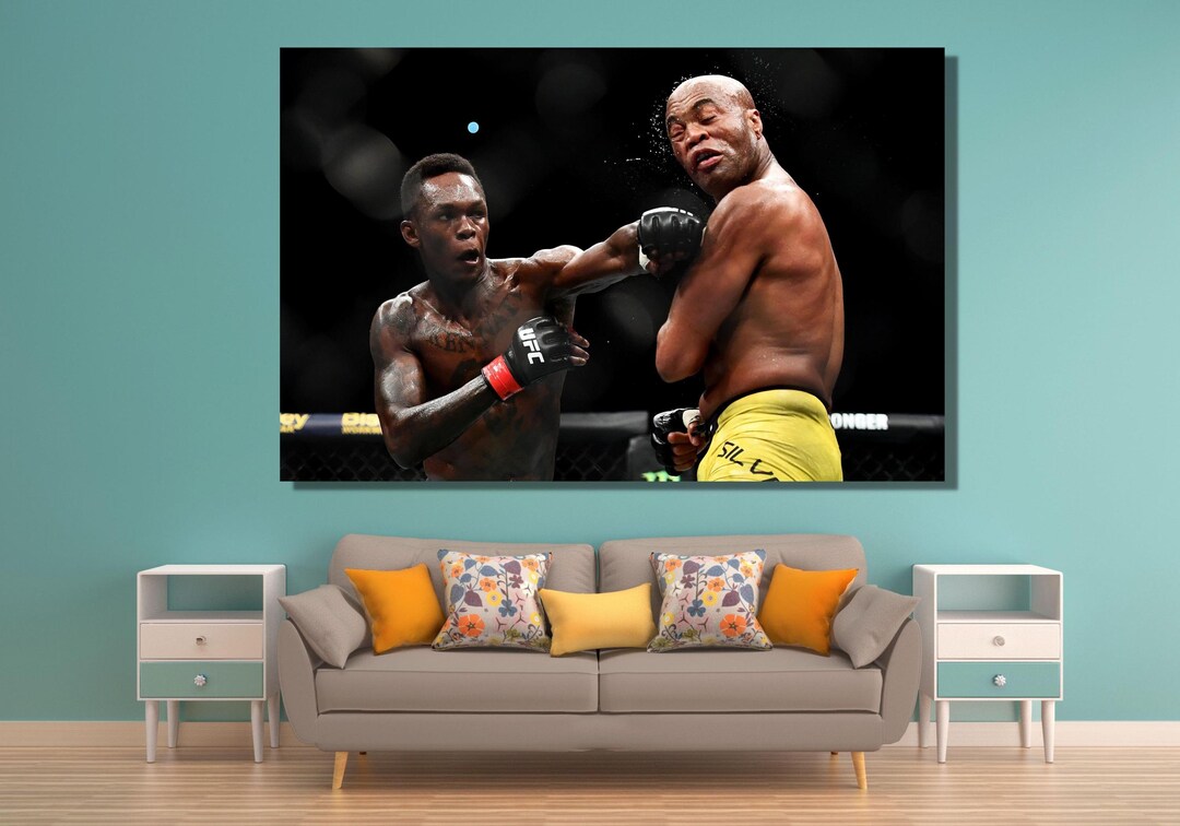 Israel Adesanya Poster UFC KO Canvas Wall Art Print of Alex Pereira Bow ...