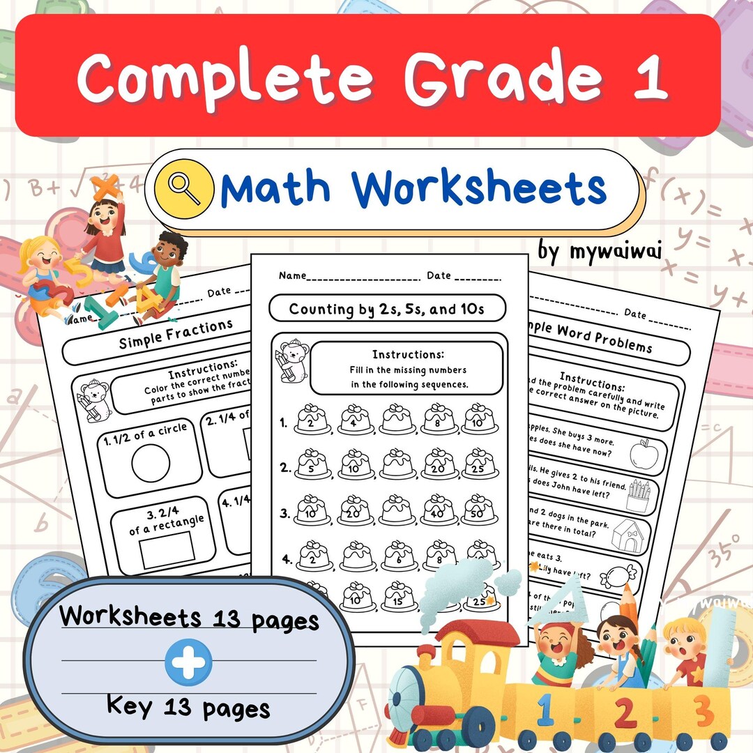 Complete Grade 1 Math Worksheets: Comprehensive Curriculum Coverage ...