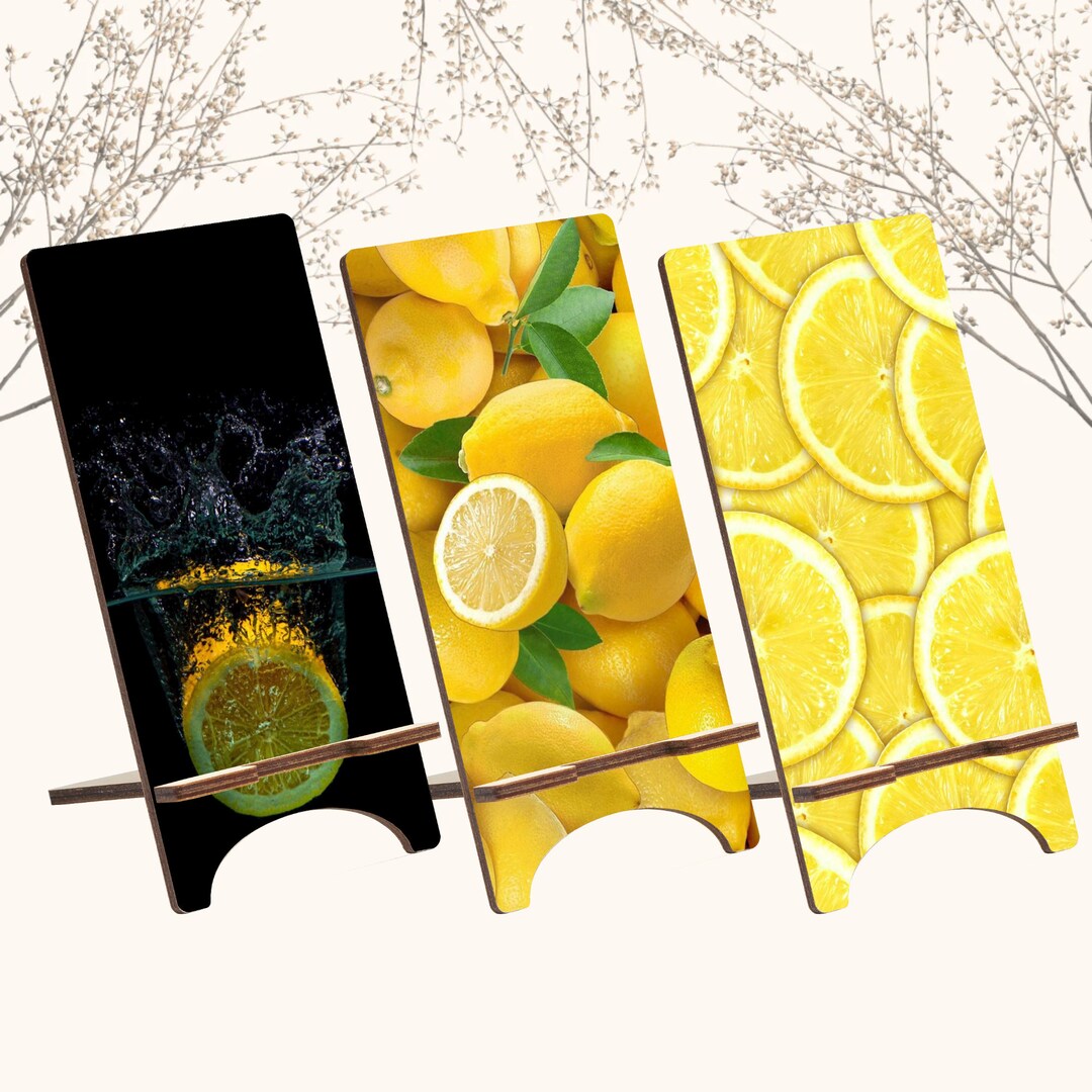 Lemon Wood Phone Stand Citrus Holder for iPhone 14 13 12 11 - Etsy