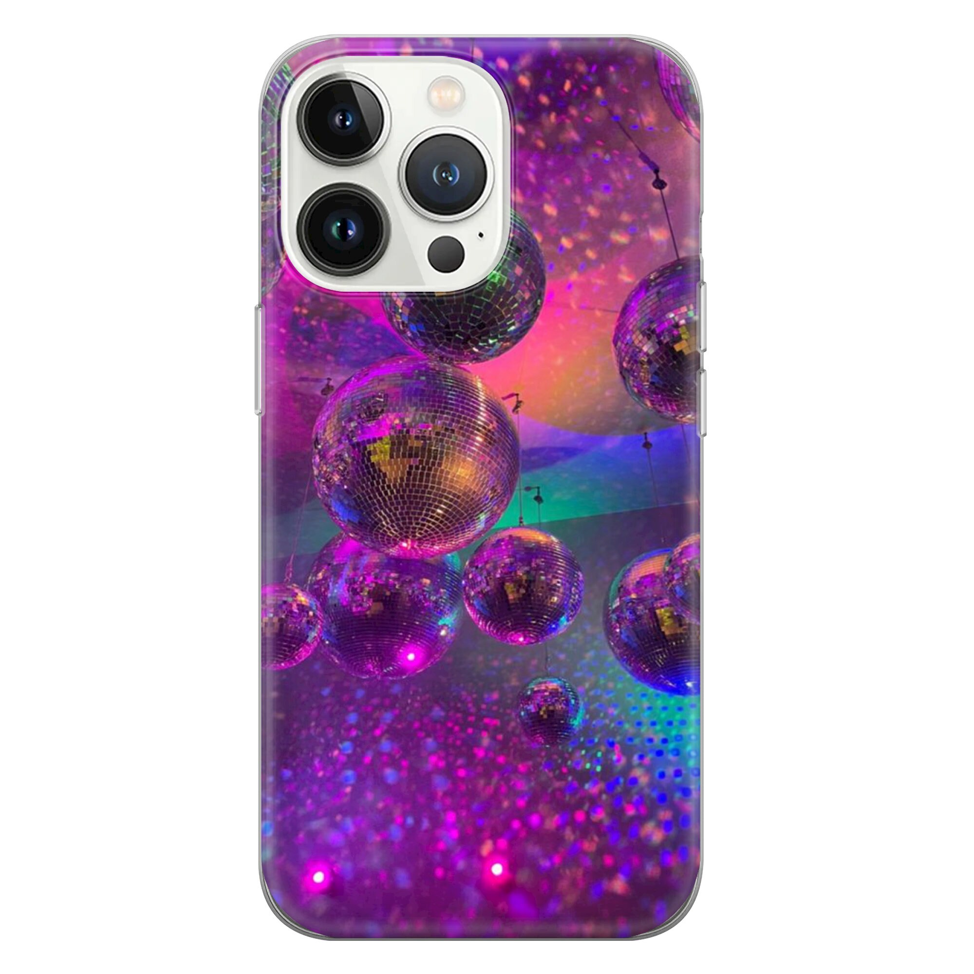 Disco Ball Phone Case Light Cover for iPhone 15 14 13 12, Samsung S23 ...