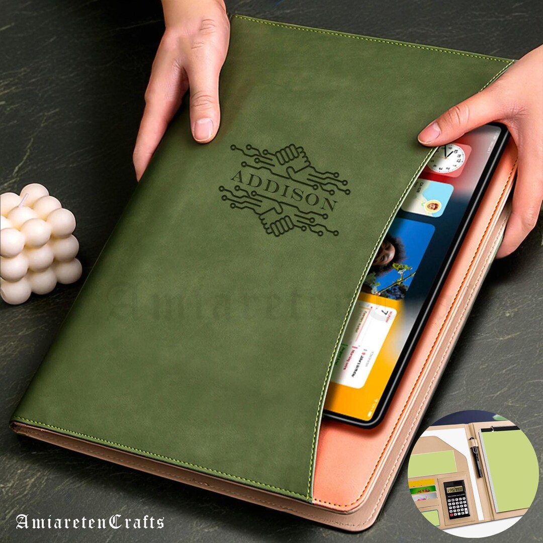 Personalized A4 Multi-function Folder File Folder, Business Leather ...