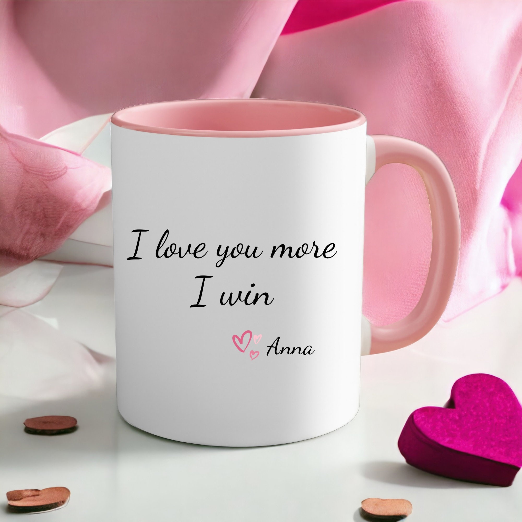 I Love You More I Win Personalized Name Coffee Mug for Valentine's Day ...