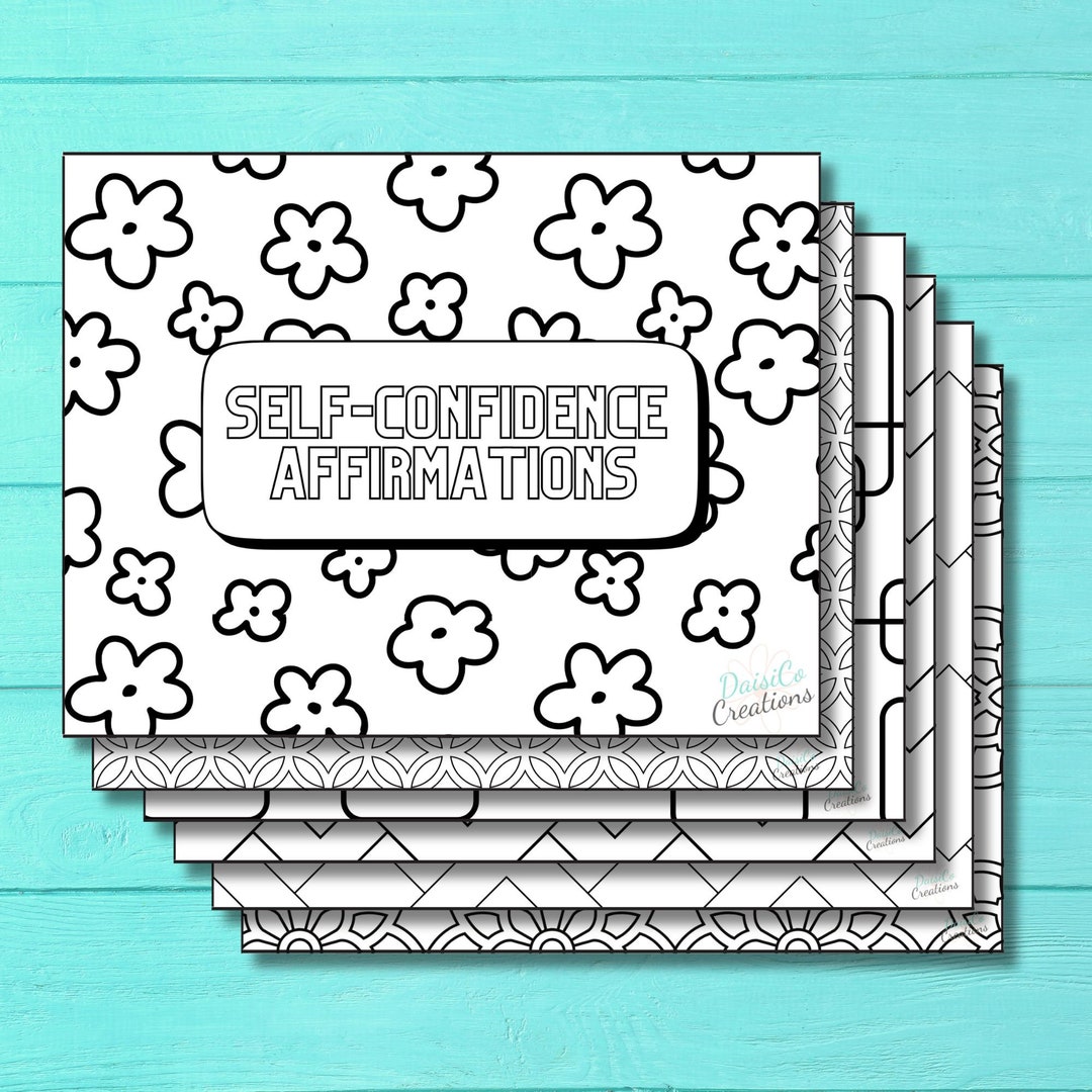 Coloring Pages Affirmation Self Confidence Coloring Sheet Color ...