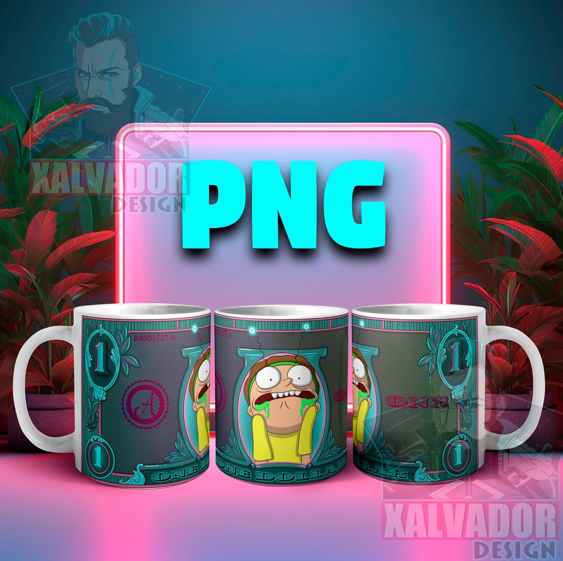 Money Dollar Morty Png, Money One Dollar, 300dpi, Download, Dtf ...