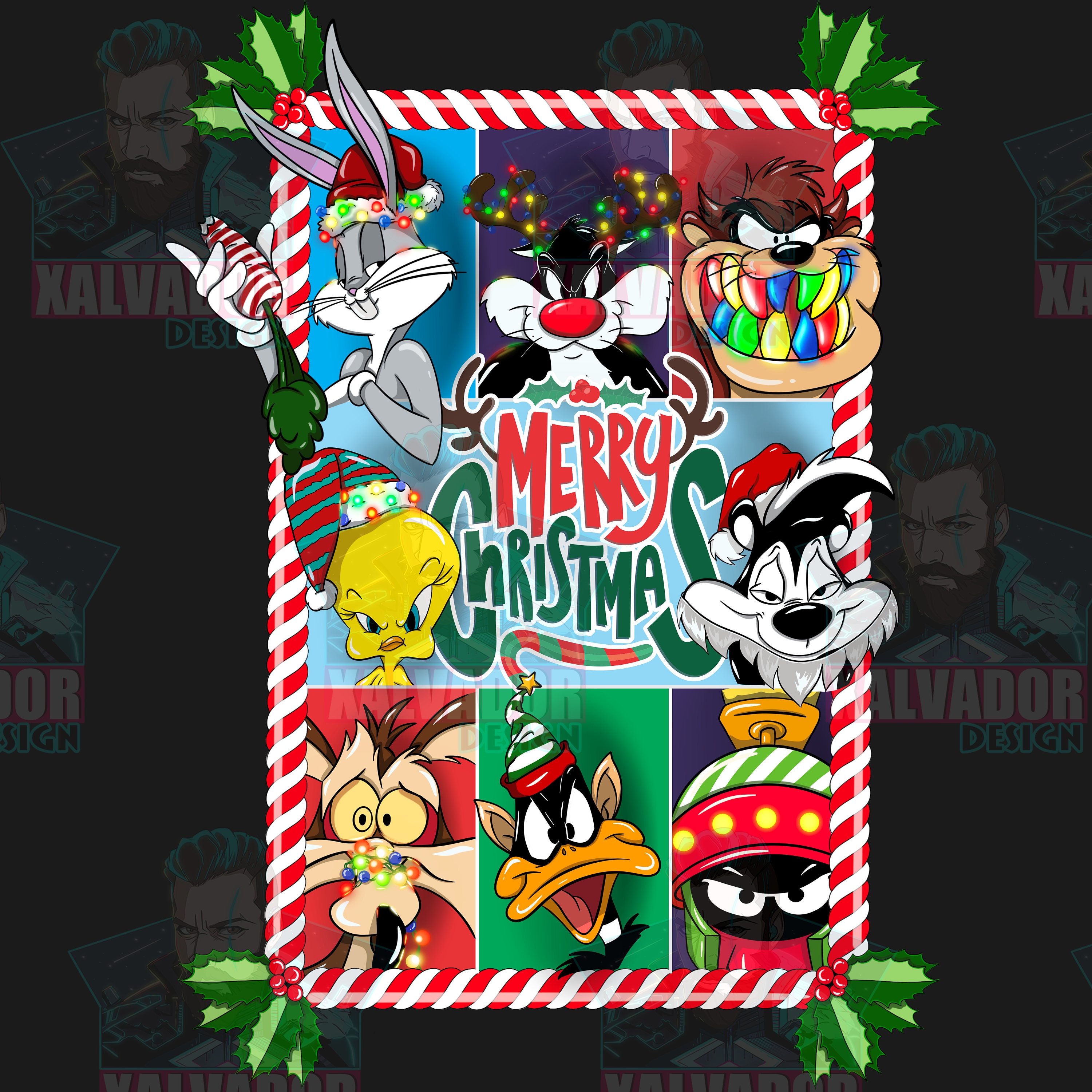 Looney Tunes Merry Christmas Png, Merry Christmas, 300dpi, Download ...