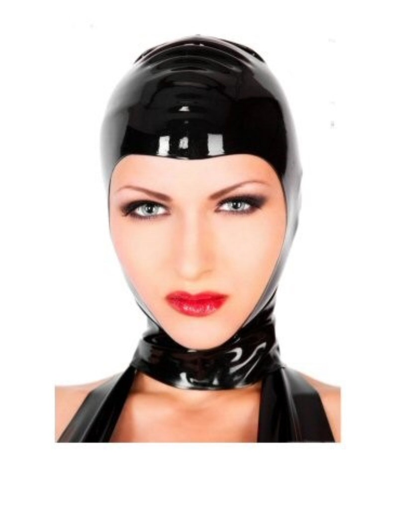 Latex Open Face Hood With Rear Zipper Size M - Etsy