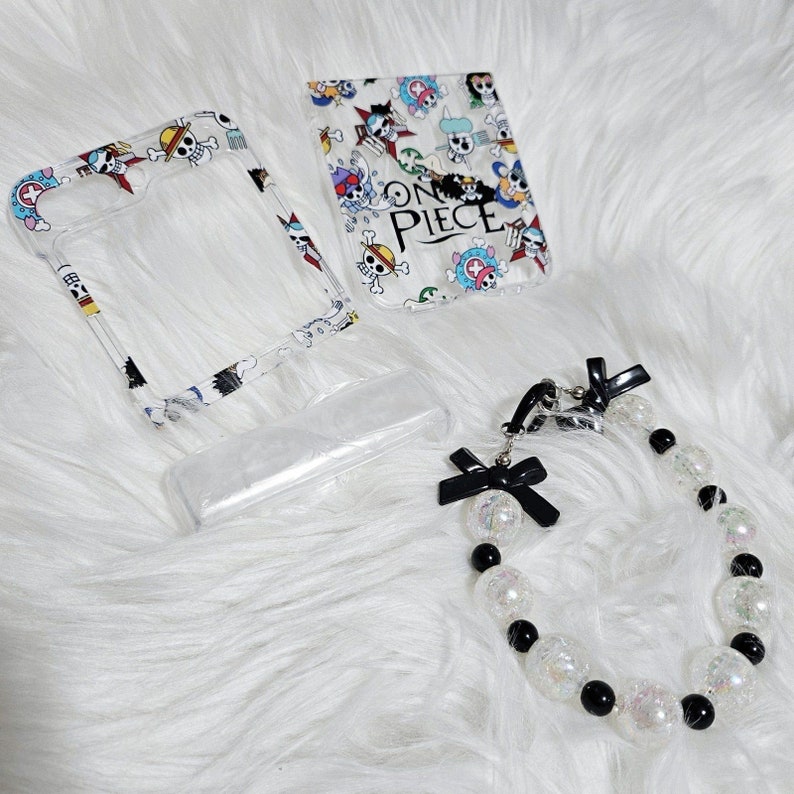 Brand New Samsung Z Flip 5 One Piece Glitter Bead Dangle Case Style 2 ...