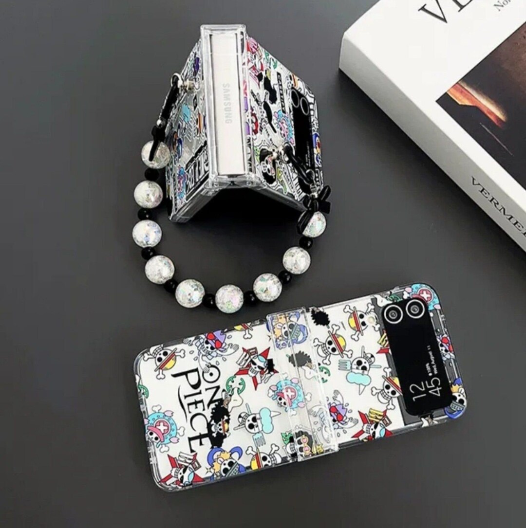 Brand New Samsung Z Flip 5 One Piece Glitter Bead Dangle Case Style 2 ...