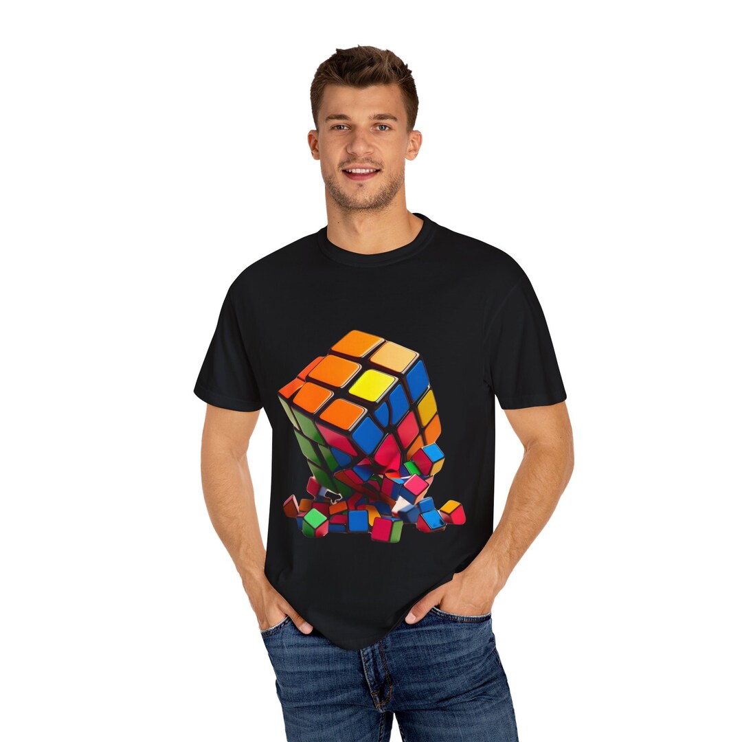 Melting Colorful Rubik's Cube Logic Logical Thinking Gift on T-shirt ...