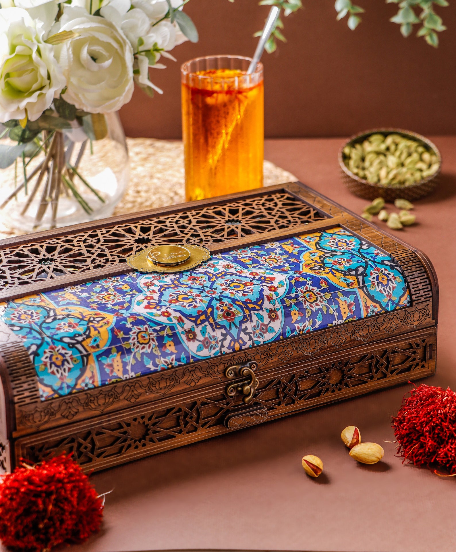 Premium Quality Saffron, Wooden Saffron Gift Box, Handmade Christmas ...