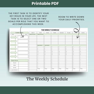 Time Management Matrix & Weekly Schedule: Stephen Covey Inspired ...