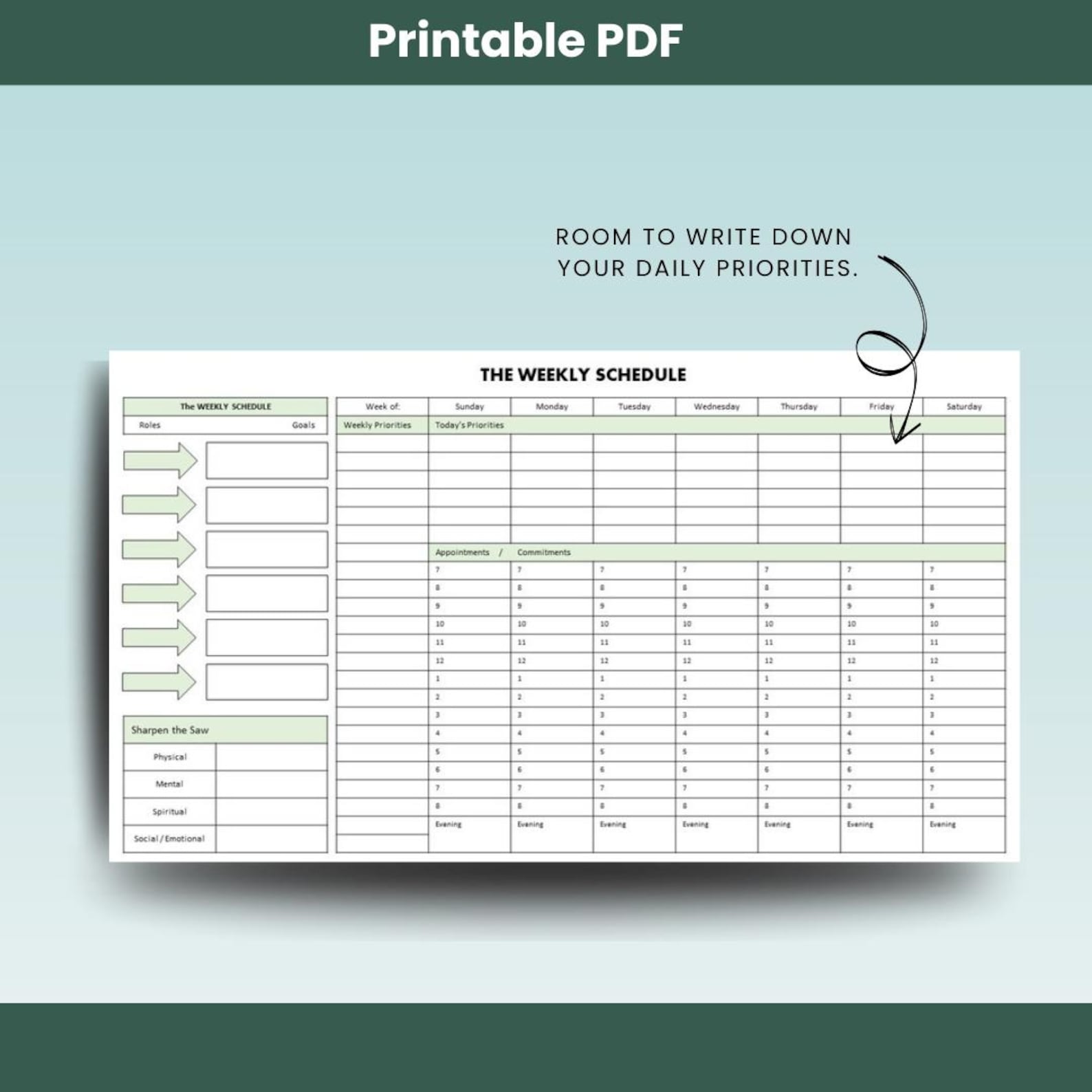 The Weekly Schedule - Stephen Covey - the 7 Habits of Highly Effective ...