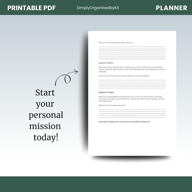 Personal Mission Statement Builder - Stephen Covey - the 7 Habits of ...