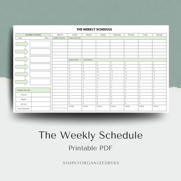 Printable Weekly Planner - Etsy