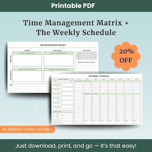 Time Management Matrix & the Weekly Schedule - Eisenhower Matrix ...