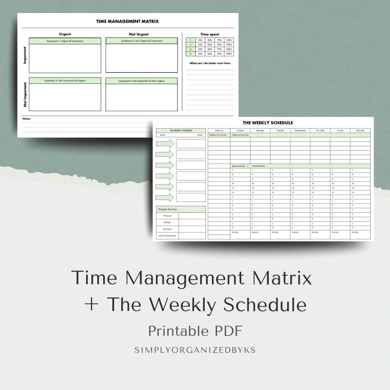 Time Management Matrix & the Weekly Schedule Eisenhower Matrix Stephen ...