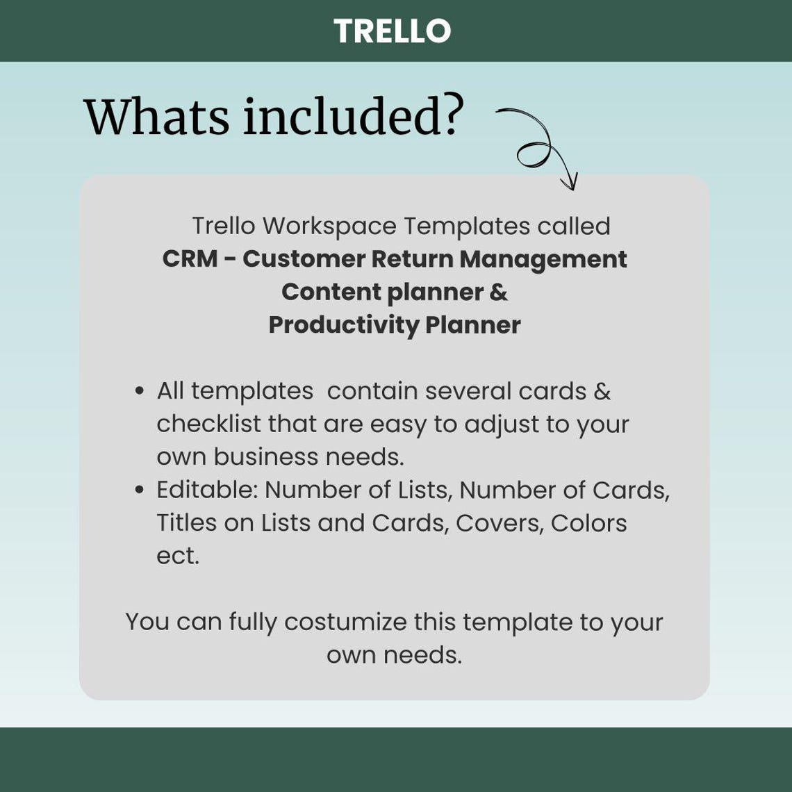 Trello Business Template Bundle: CRM, Content Calendar, Productivity ...
