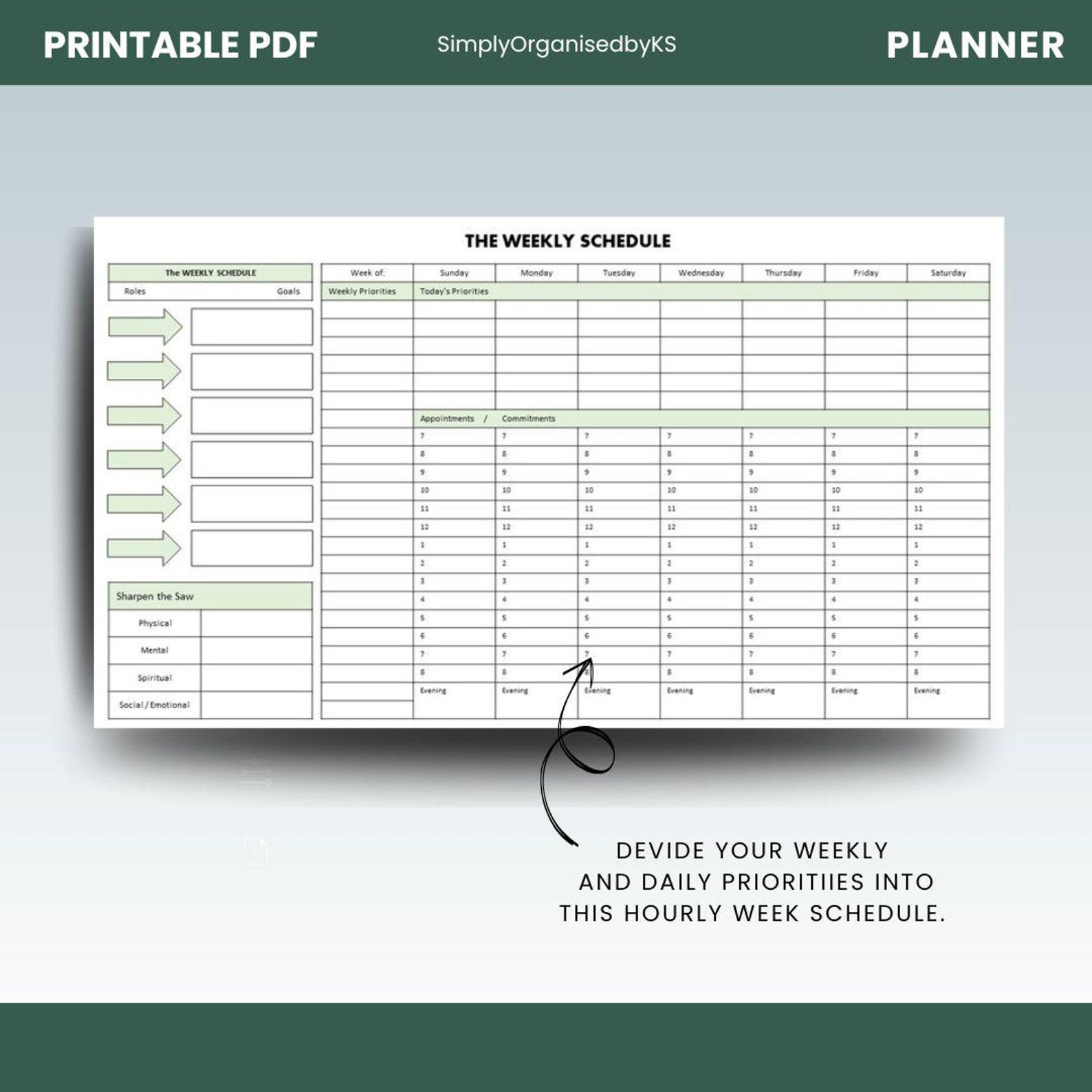 The Weekly Schedule - Stephen Covey - the 7 Habits of Highly Effective ...