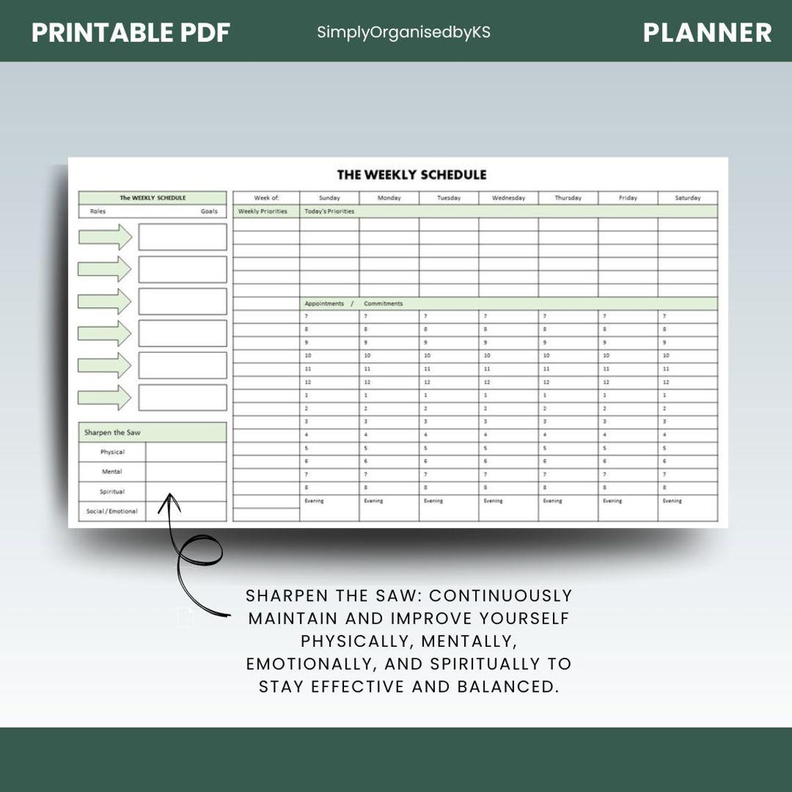 The Weekly Schedule - Stephen Covey - the 7 Habits of Highly Effective ...