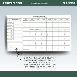 The Weekly Schedule - Stephen Covey - the 7 Habits of Highly Effective ...