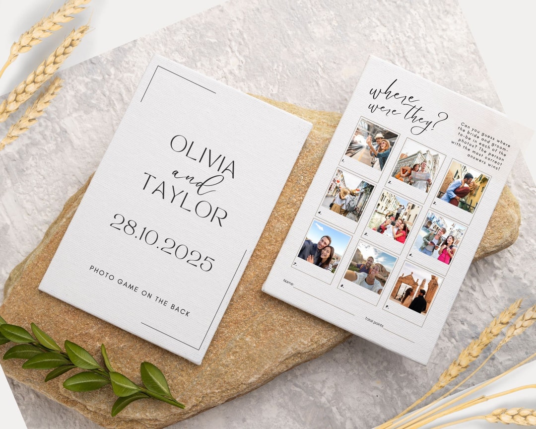 EDITABLE Where Were They Photo Game, Where Were They Game, Minimalist ...