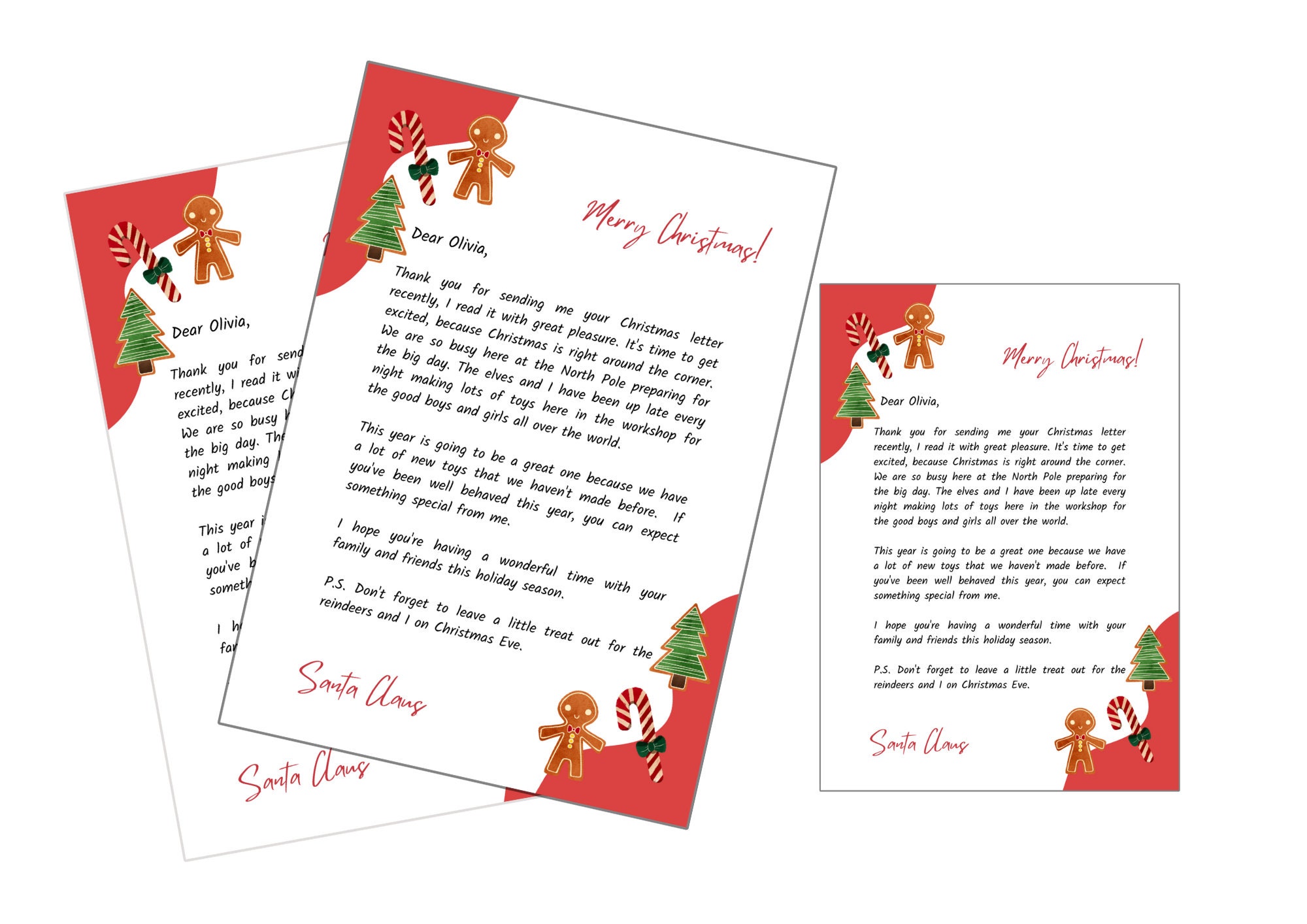 Personalized Editable Letter From Santa, Editable Santa Letter, Letter ...