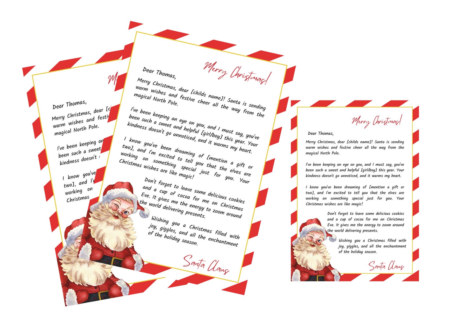 Personalized Editable Letter From Santa, Editable Santa Letter, Letter ...
