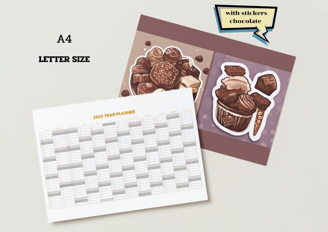 2025 Minimalist Letter Printable Calendar, 2025 Simple Planner, 2025 ...