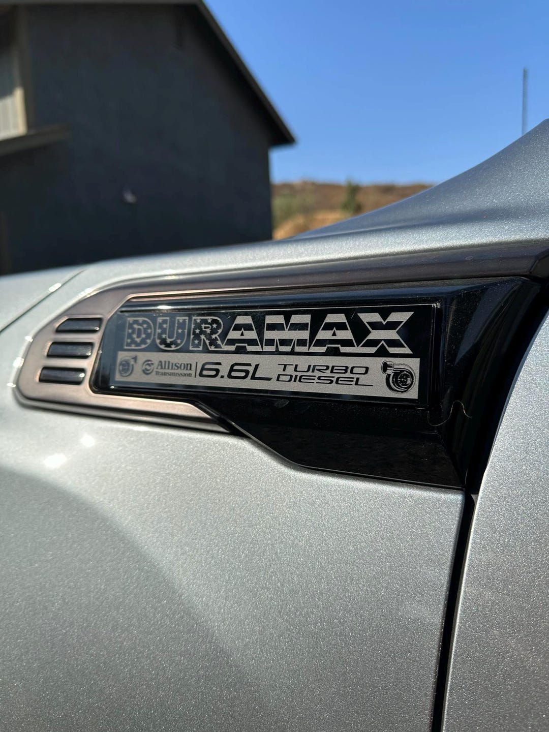 2020-2026 GMC 2500-3500 Duramax Black Fender Emblem Insert American ...