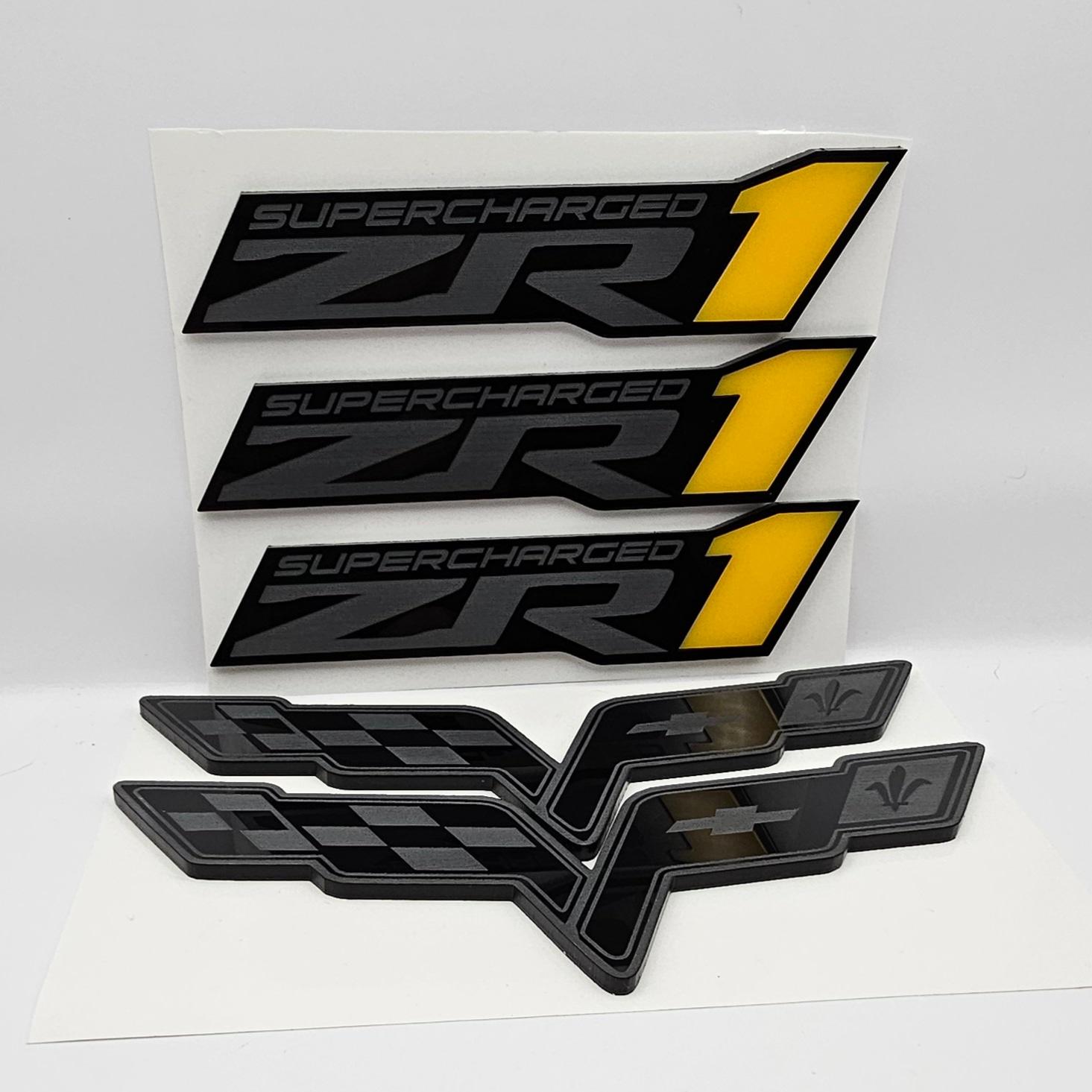 Custom ZR1 Corvette Emblems. MULTIPLE COLORS AVAILABLE Set of 3 - Etsy