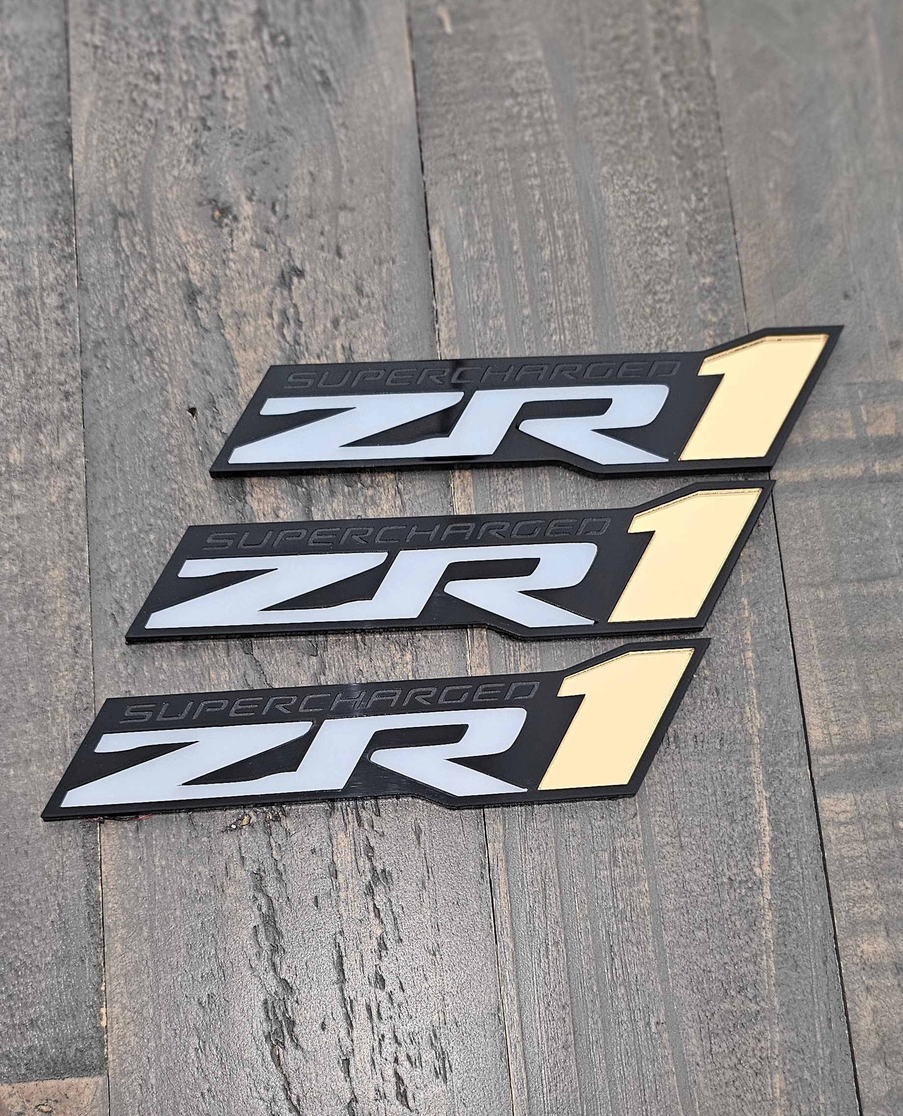 Custom ZR1 Corvette Emblems. MULTIPLE COLORS AVAILABLE Set of 3 - Etsy