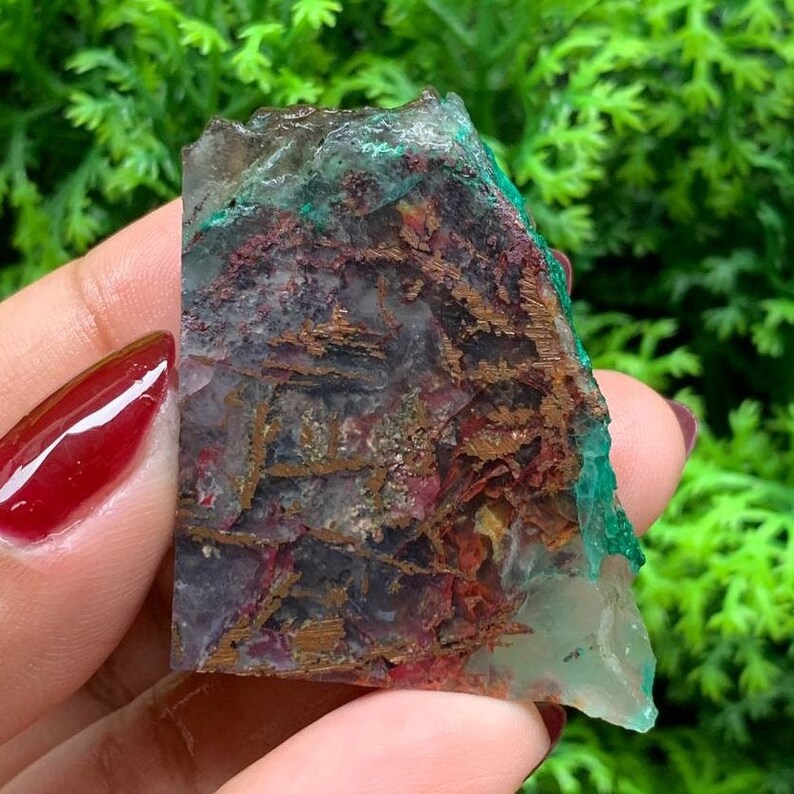 Slabs Native Copper on Chrysocolla Very Beautiful and Colorful ...