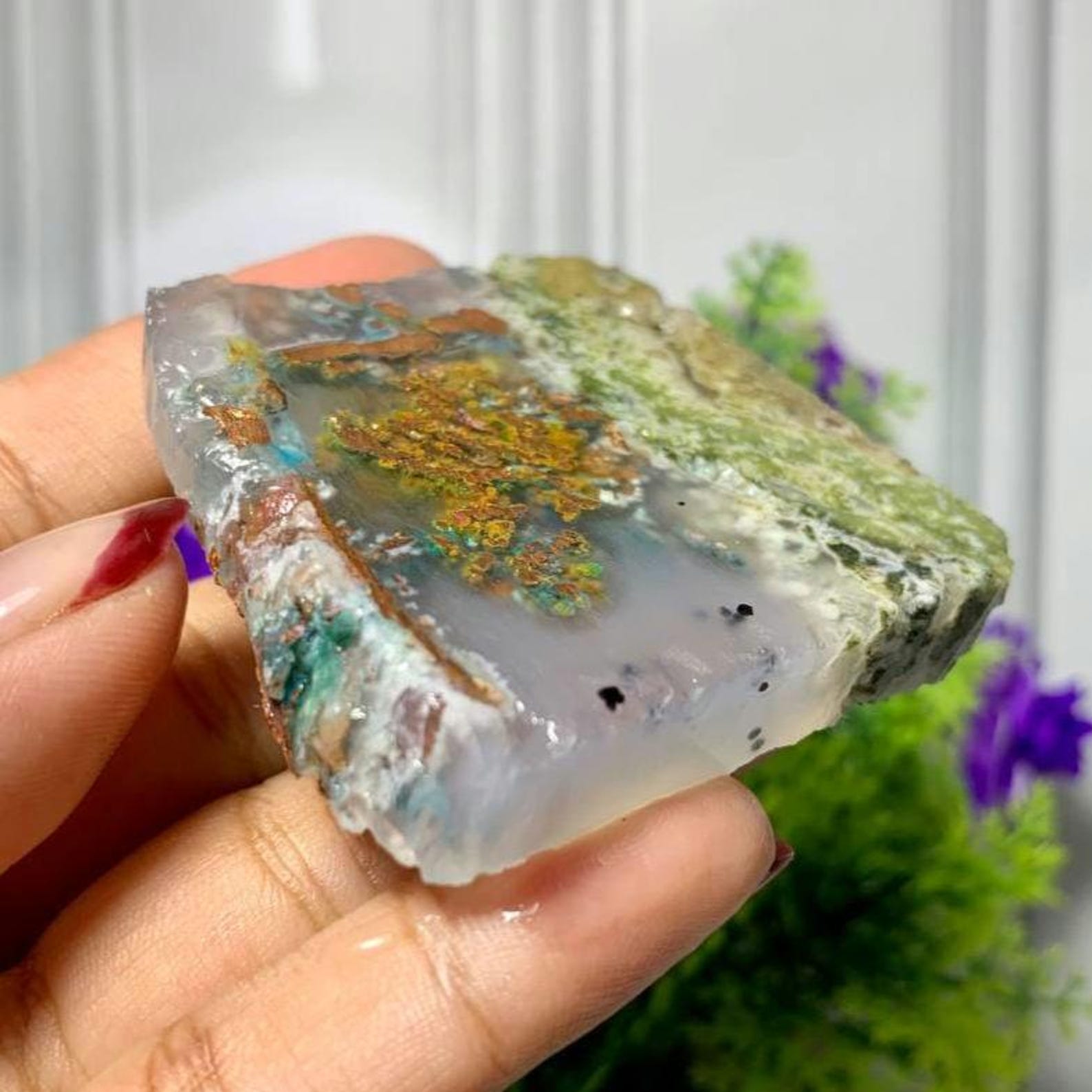 Slabs/raw Native Copper on Chrysocolla Ll Petrified Wood Ll Copper ...