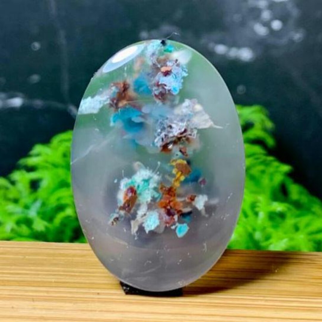 Chrysocolla Confetti Ll Blue Copper Ll Cabochon Size (32x22x5mm ...
