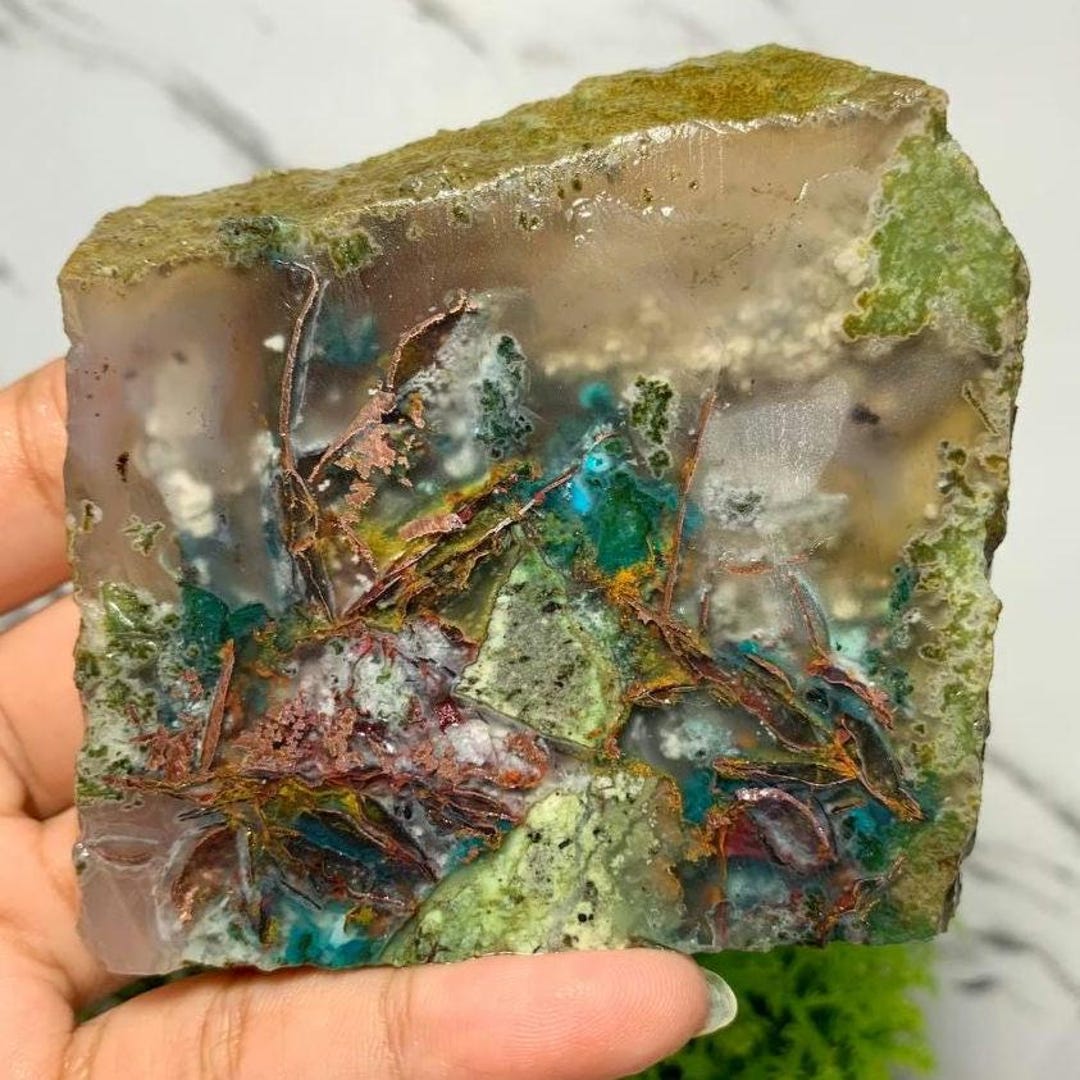 Slab-raw Chrysocolla Native Copper,blue Chrysocolla, High Qualyti ...