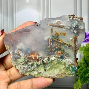 Slabs-raw Native Copper on Chrysocolla Ll Copper Plates With Floral ...