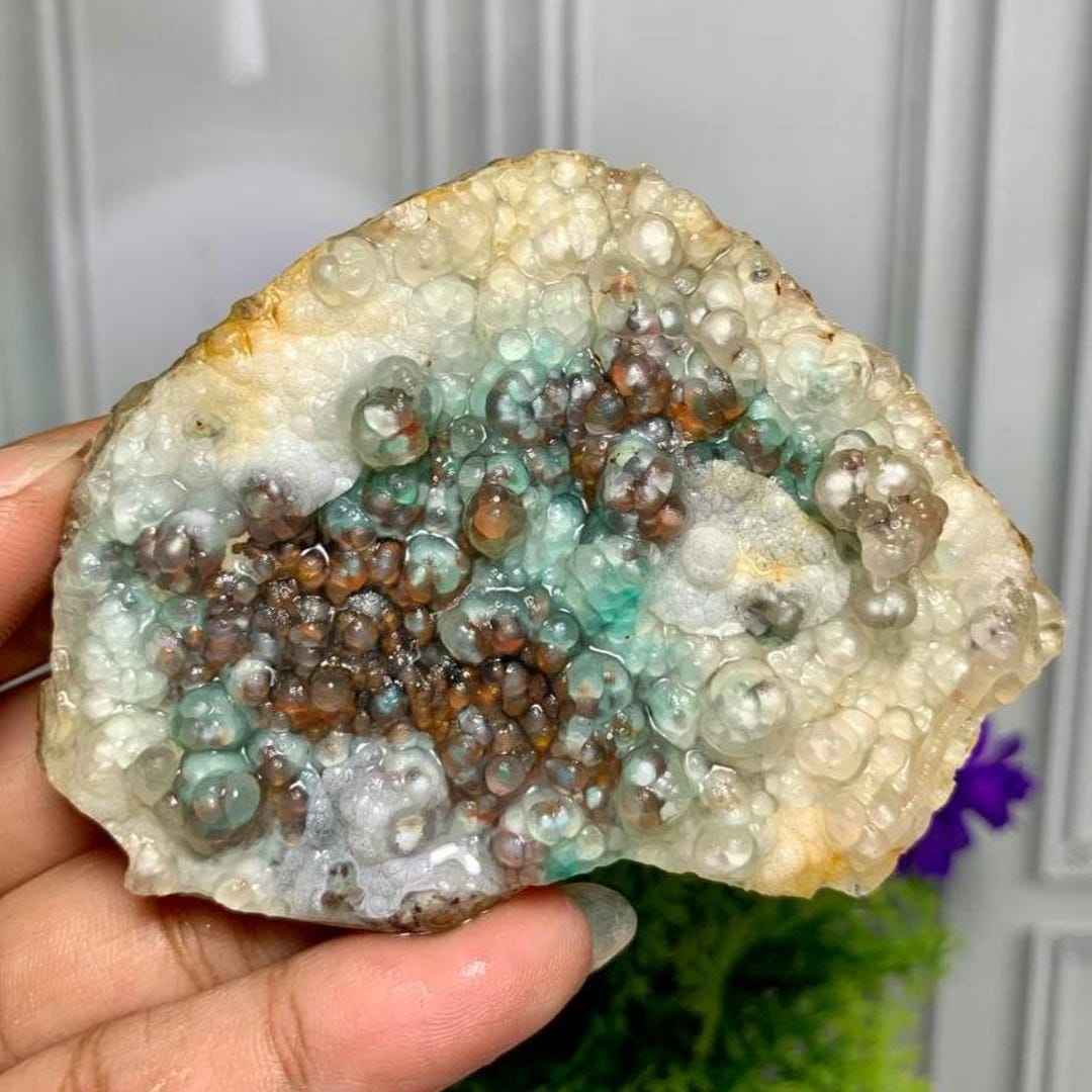 Specimen Botryoidal Chrysocola Copper on Chalcedony Home Decor Display ...